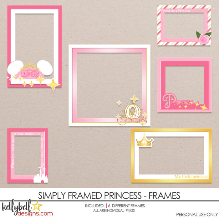 Simply Framed Princess Frames – Kellybell Designs