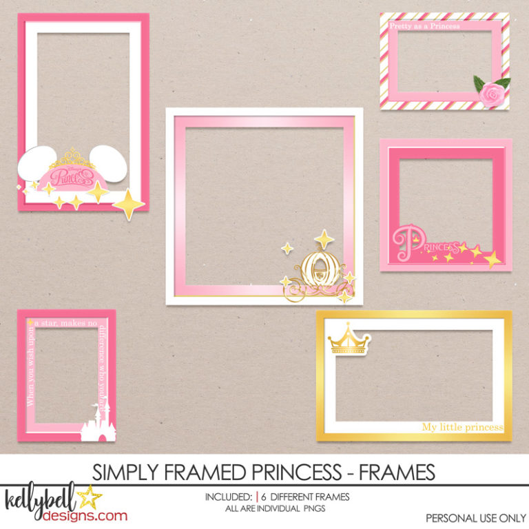Simply Framed Princess Frames – Kellybell Designs