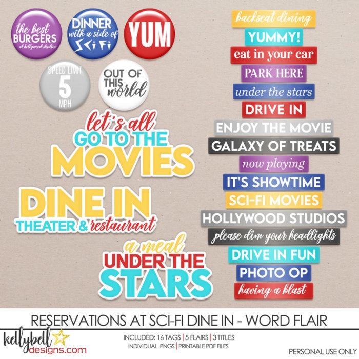 Reservations at Sci-Fi Dine In Word Flair – Kellybell Designs