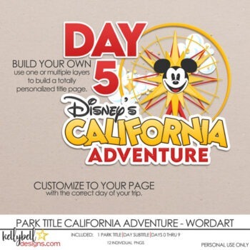 Park Title California Adventure Word Art – Kellybell Designs