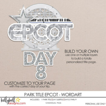 Park Title Epcot Word Art - Kellybell Designs
