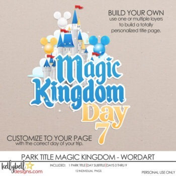 Park Title Magic Kingdom Word Art – Kellybell Designs