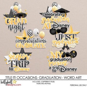 Title It! Occasions Graduation Word Art - Kellybell Designs