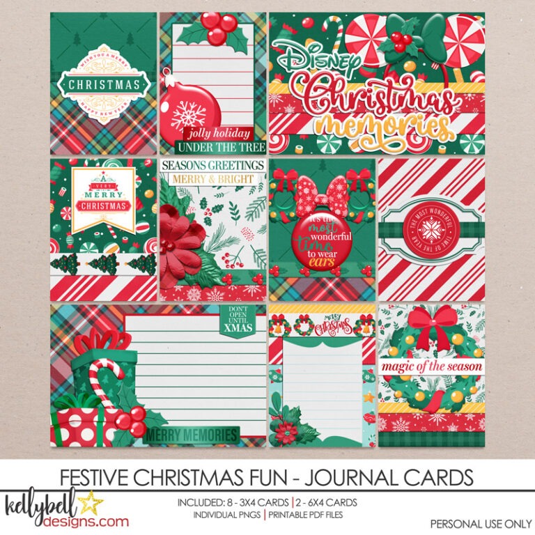 Festive Christmas Fun Cards - Kellybell Designs