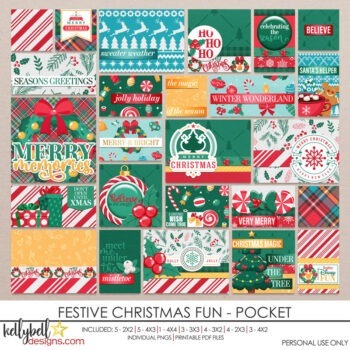 Festive Christmas Fun Pocket - Kellybell Designs