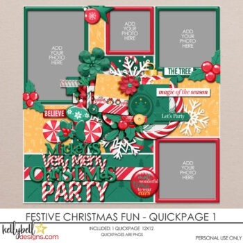 Festive Christmas Fun Quickpage 1 – Kellybell Designs