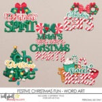 Festive Christmas Fun Word Art - Kellybell Designs