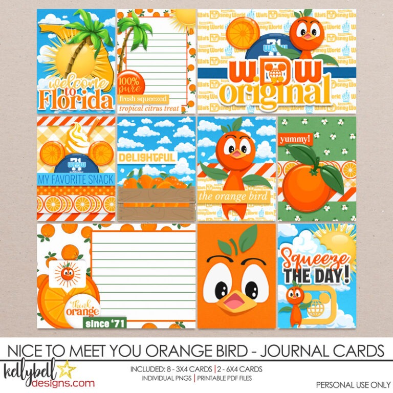 Nice to Meet You Orange Bird - Kellybell Designs