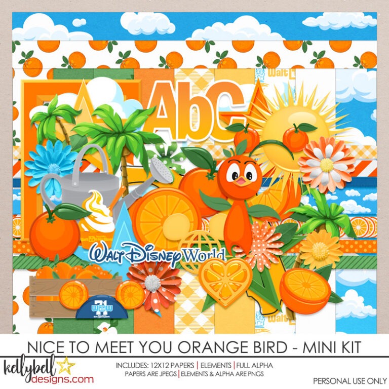 Nice to Meet You Orange Bird - Kellybell Designs