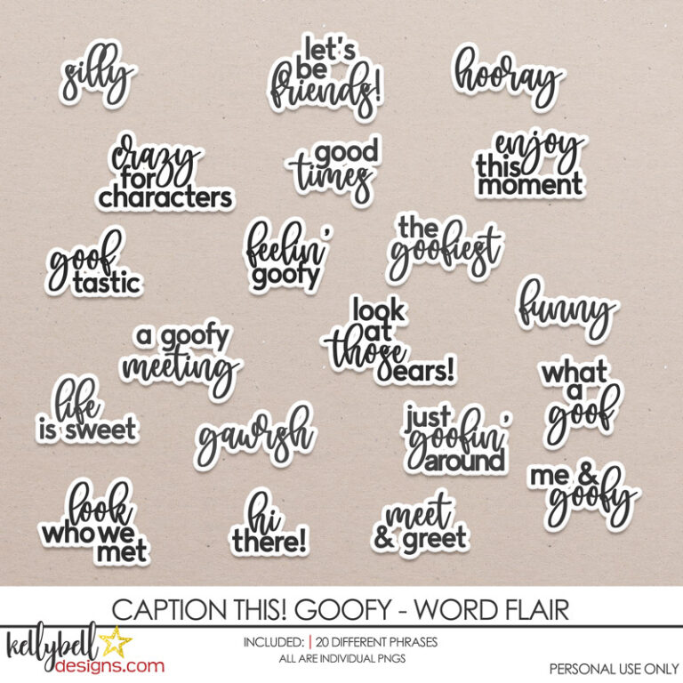 Caption This! Goofy Word Flair – Kellybell Designs