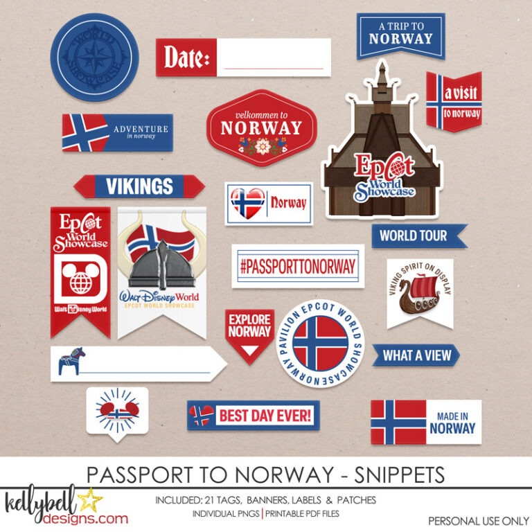 Passport to Norway Snippets - Kellybell Designs