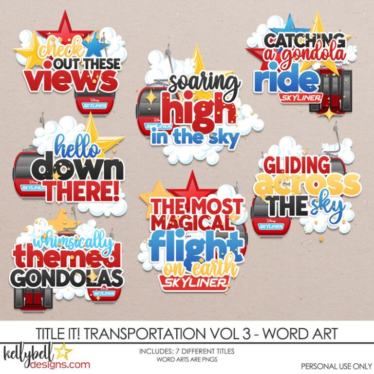 Title It! Transportation Vol 3 Word Art - Kellybell Designs