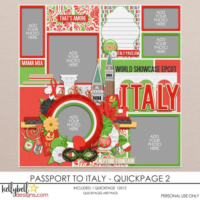 Passport To Italy Quickpage 2 – Kellybell Designs