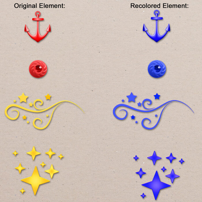 Tips & Tricks for recoloring digital elements - Kellybell Designs