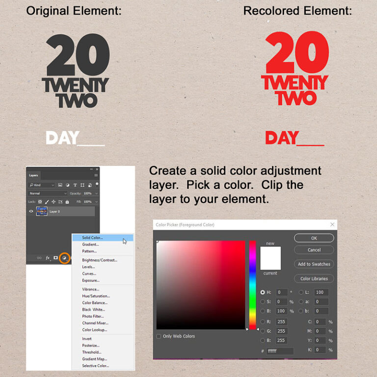 Tips & Tricks for recoloring digital elements – Kellybell Designs