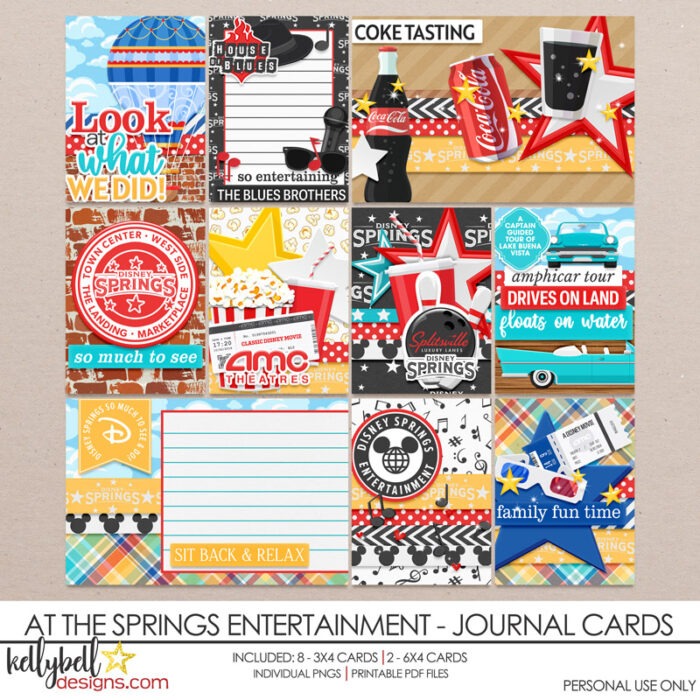 At The Springs Entertainment Cards - Kellybell Designs