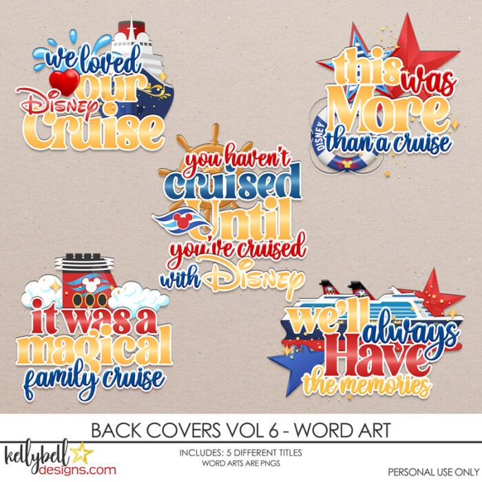 Back Covers Vol 6 Word Art – Kellybell Designs