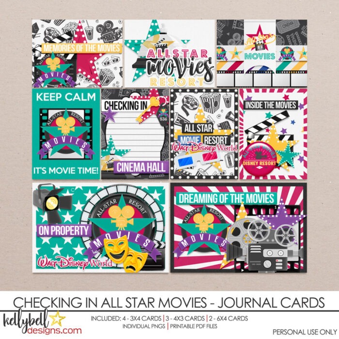 Checking In All Star Movies Cards - Kellybell Designs