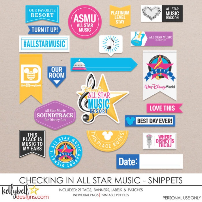 Checking In All Star Music Kit - Kellybell Designs