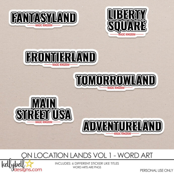 On Location Lands Vol 1 Word Art – Kellybell Designs