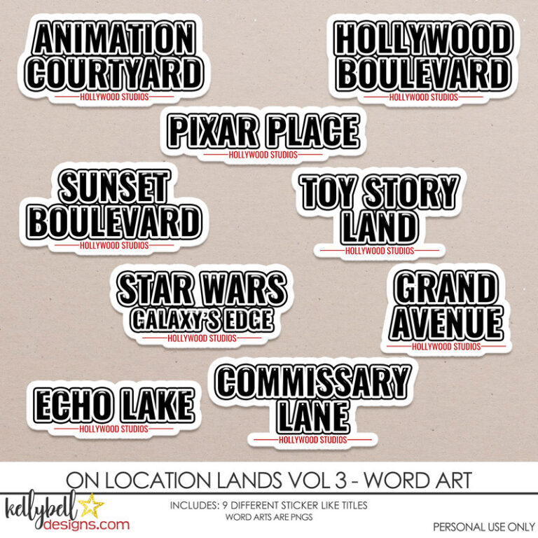 On Location Lands Vol 3 Word Art – Kellybell Designs
