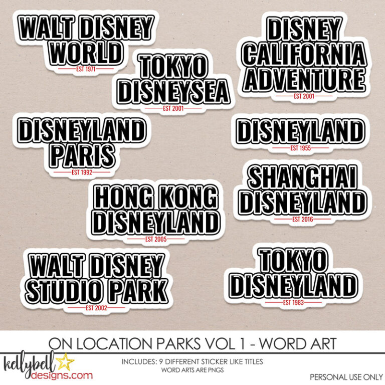 On Location Parks Vol 1 Word Art - Kellybell Designs