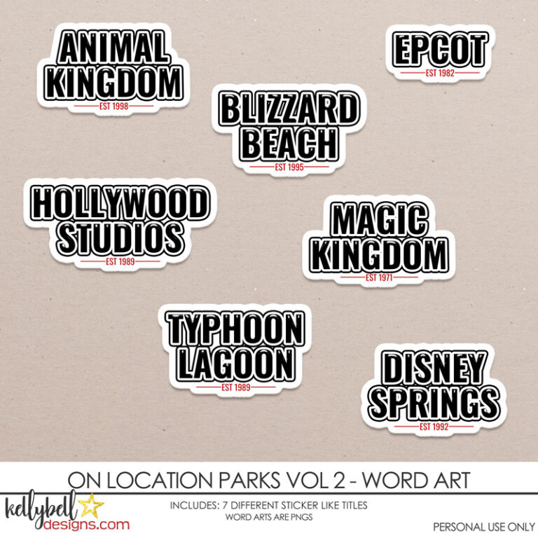 On Location Parks Vol 2 Word Art - Kellybell Designs