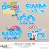 Pool Day Word Art - Kellybell Designs