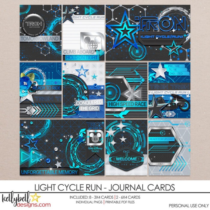 Light Cycle Run Cards – Kellybell Designs
