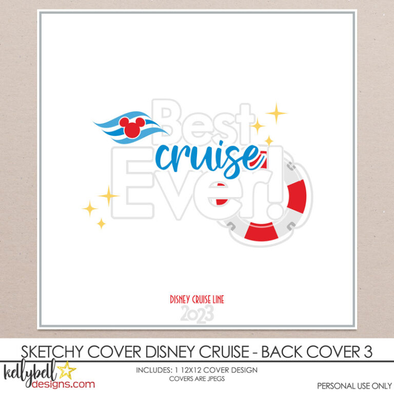 Sketchy Cover Disney Cruise Line Back Cover 3 - Kellybell Designs