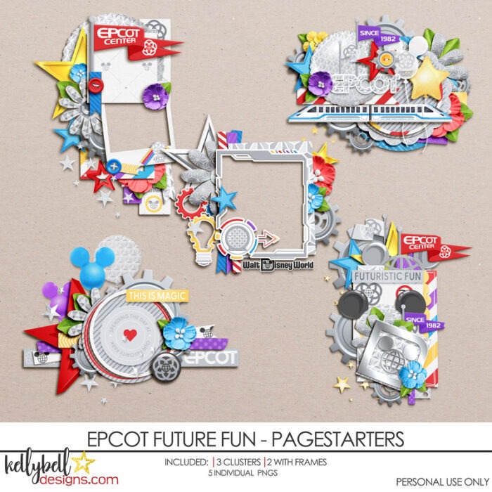 Epcot Future Fun Page Starters - Kellybell Designs