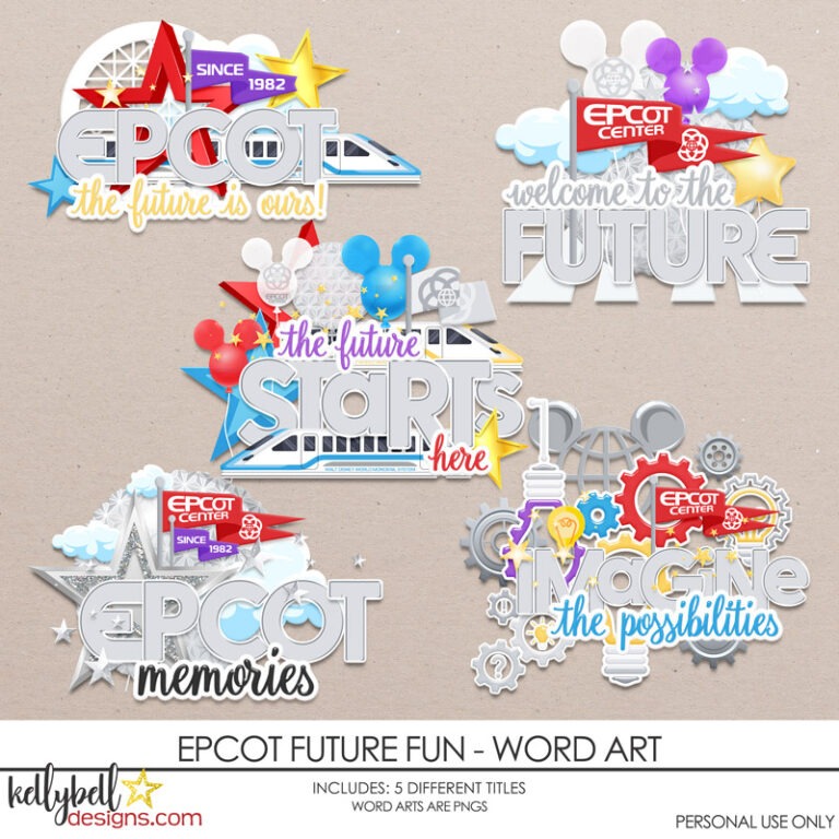Epcot Future Fun Word Art - Kellybell Designs