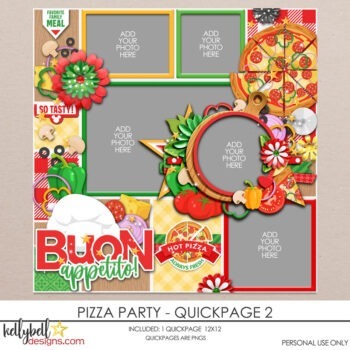 Pizza Party Quickpage 2 - Kellybell Designs