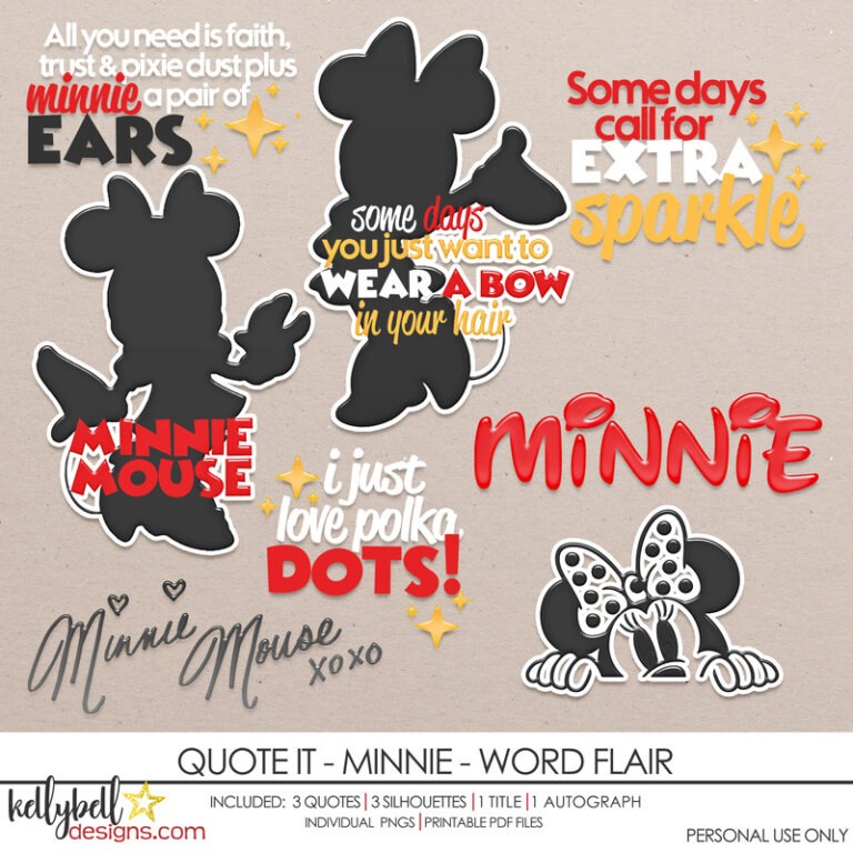 Quote It – Minnie Word Flair - Kellybell Designs