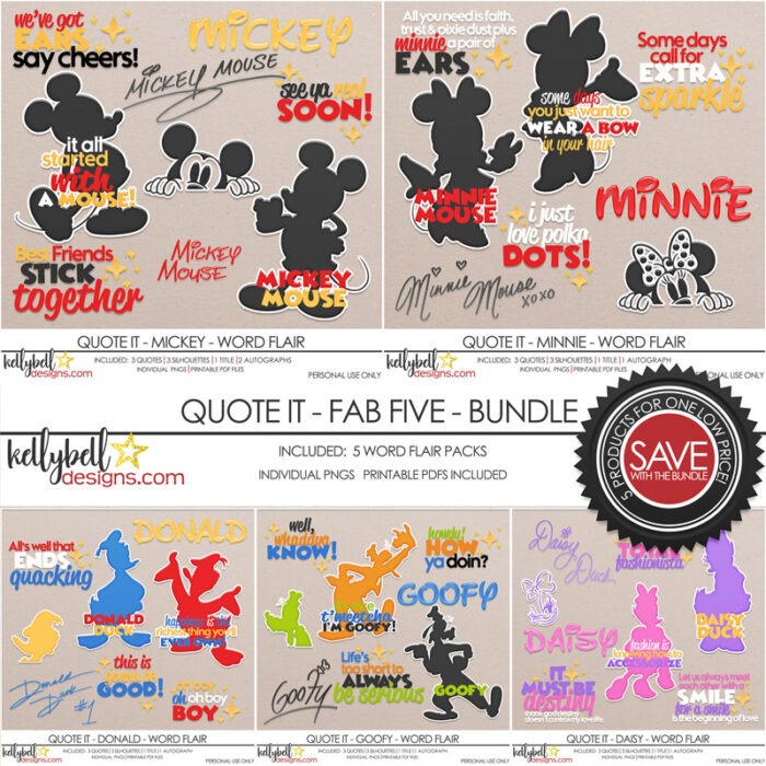 Quote It Fab Five Bundle - Kellybell Designs
