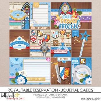 Royal Table Reservation Cards - Kellybell Designs