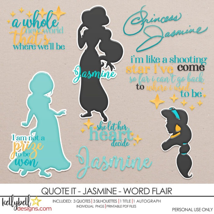 Quote It – Jasmine Word Flair - Kellybell Designs
