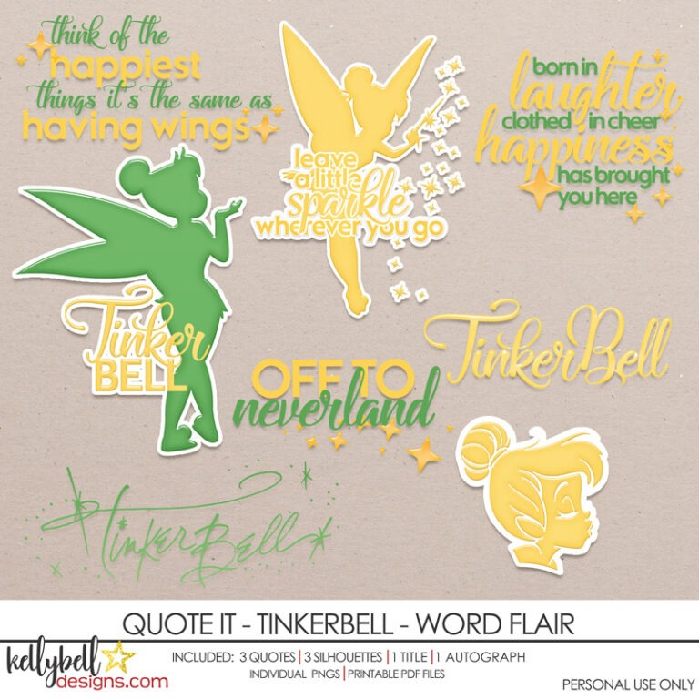 Quote It – Tinkerbell Word Flair – Kellybell Designs