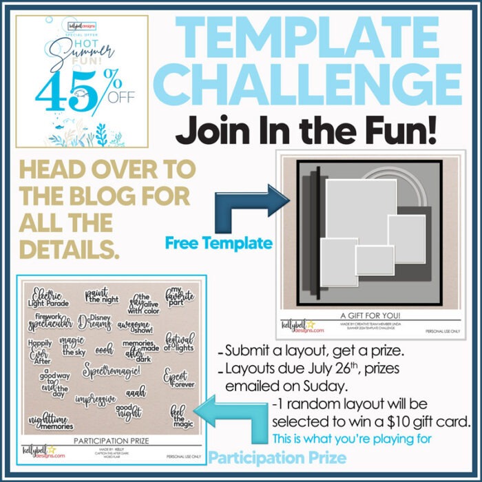 Hot Summer Fun Template Challenge - Kellybell Designs