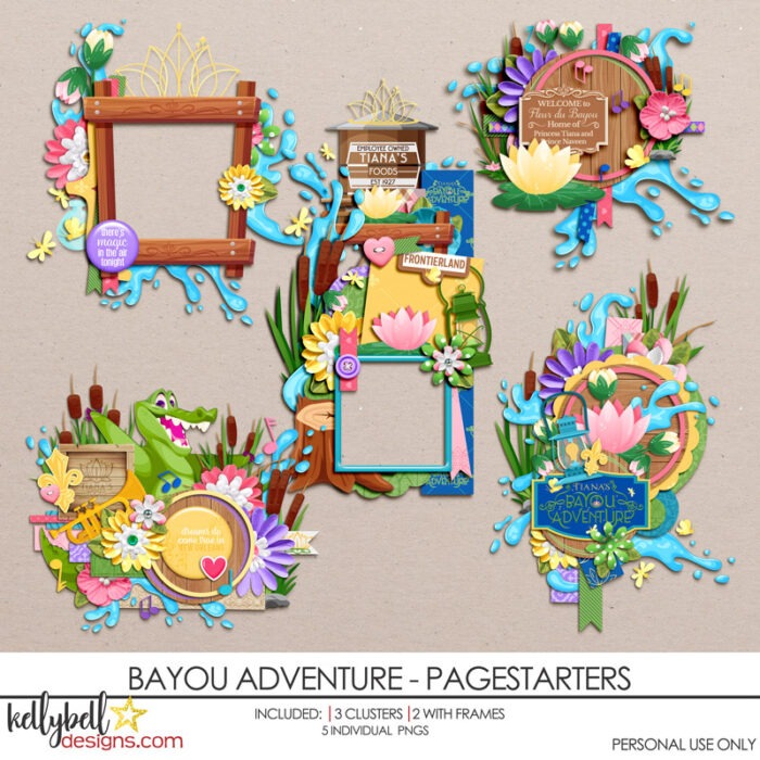 Bayou Adventure Page Starters - Kellybell Designs