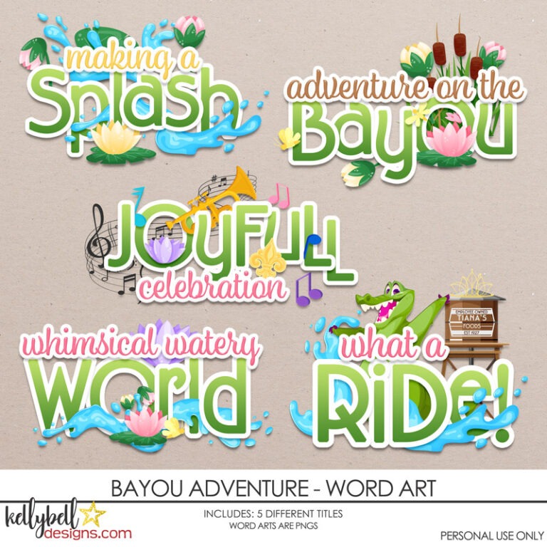 Bayou Adventure Word Art - Kellybell Designs