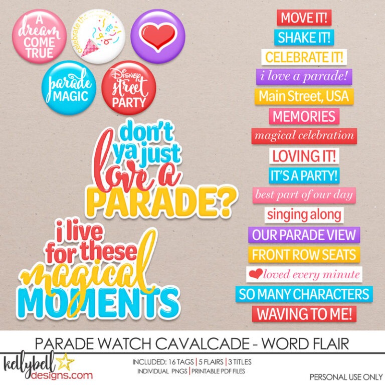 Parade Watch Cavalcade Word Flair - Kellybell Designs