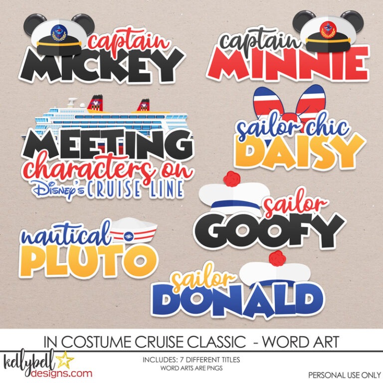 In Costume Cruise Classic Word Art – Kellybell Designs
