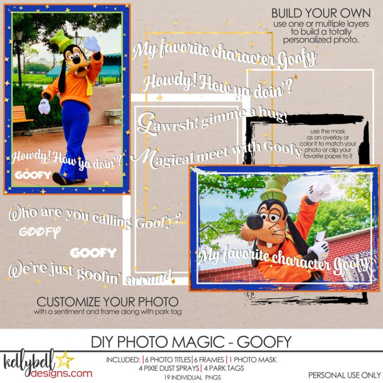 DIY Photo Magic Goofy - Kellybell Designs