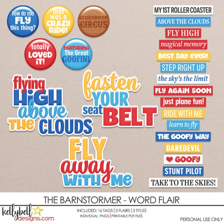 The Barnstormer Word Flair - Kellybell Designs