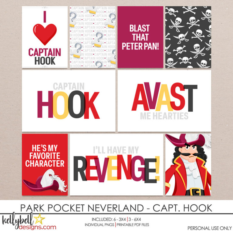 Park Pocket Neverland Captain Hook - Kellybell Designs