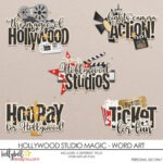 Hollywood Studio Magic Word Art - Kellybell Designs