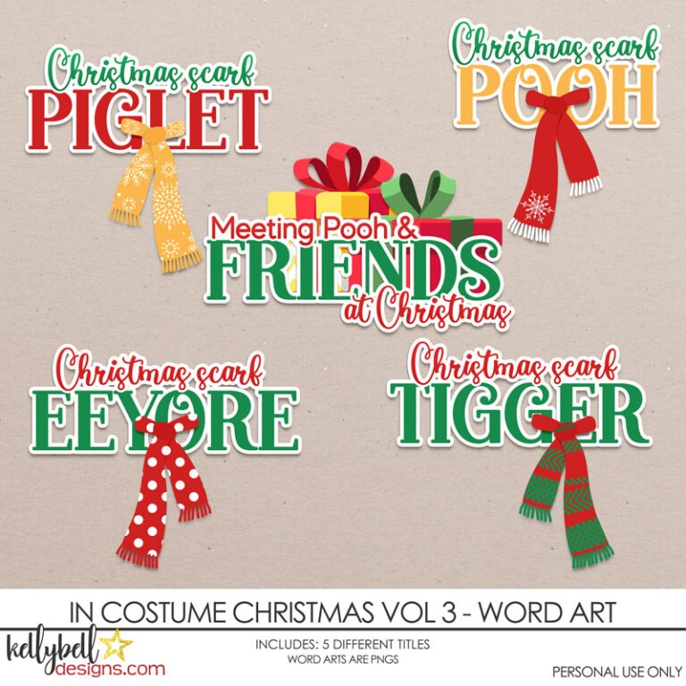In Costume Christmas Vol 3 Word Art - Kellybell Designs