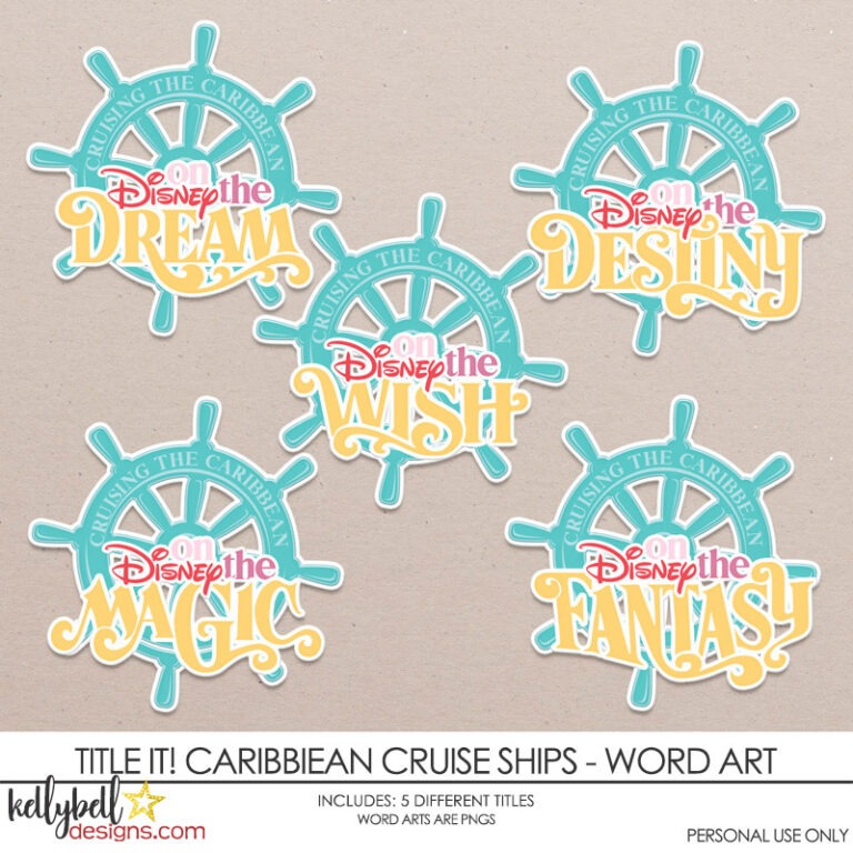 Title It! Caribbean Cruise Ships Word Art - Kellybell Designs