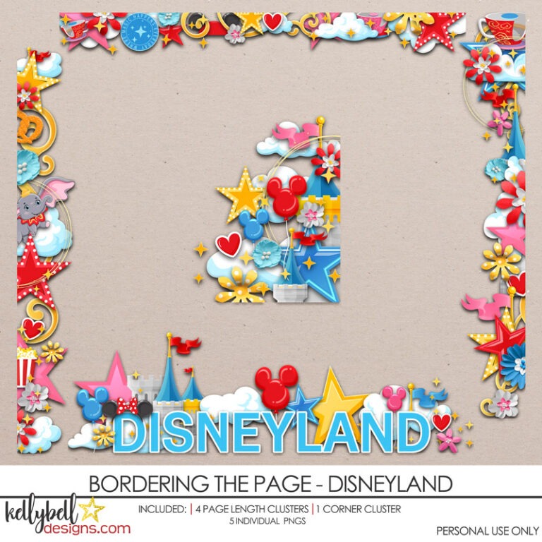 Bordering the Page Disneyland Borders - Kellybell Designs